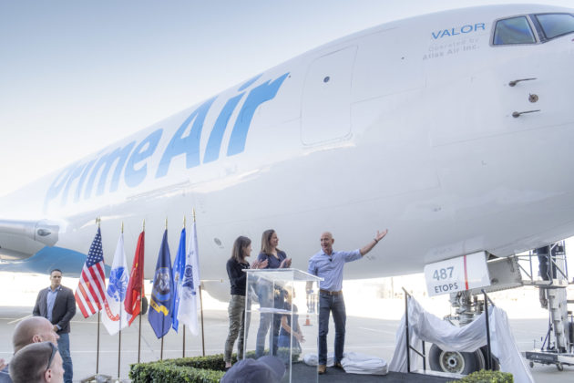 Jeff Bezos unveils Amazon’s flying tribute to vets – Cosmic Log